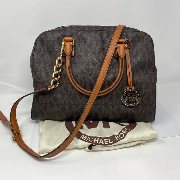 KORS Michael Kors | Bags | Mk Jet Set Travel Logo Large Satchel Michael ...